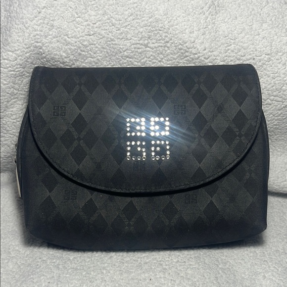 Givenchy | Bags | Givenchy Black Cosmetic Bag With Embellished Flap ...